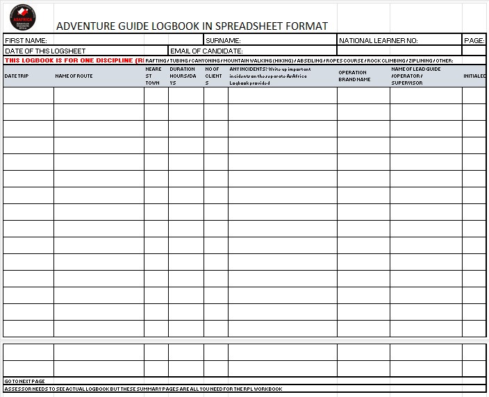 Logbook – Careers in Adventure